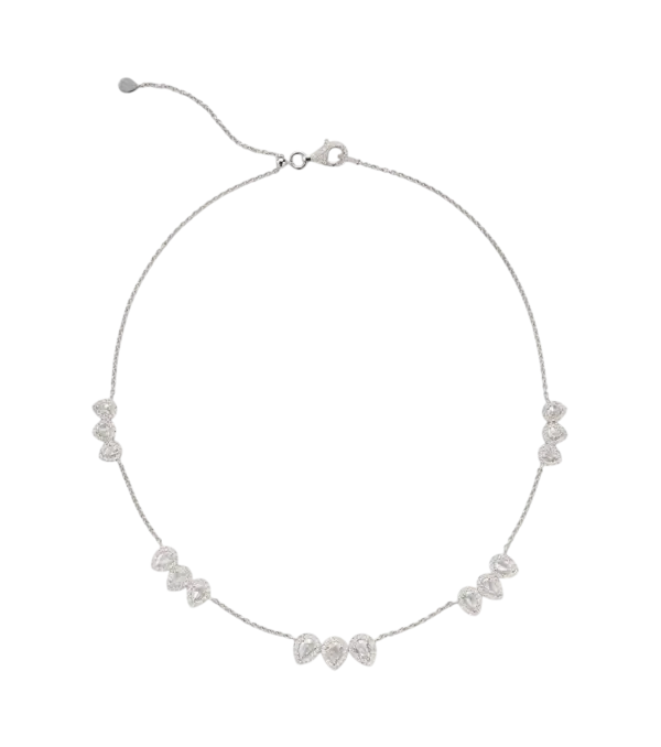 KAMYEN Kanika 18kt White Gold Diamond Necklace - Silver