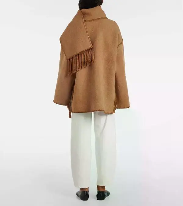 TOTEME Embroidered Wool-blend Jacket - Brown