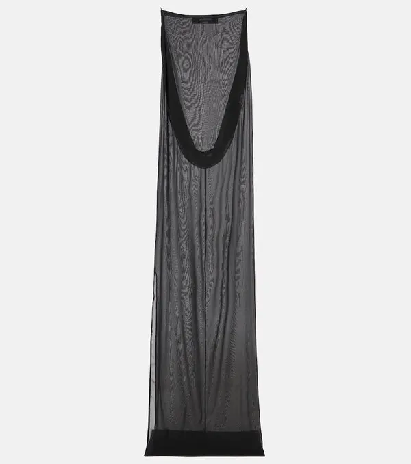 Jacquemus The Ameno Silk-blend Gown - Black