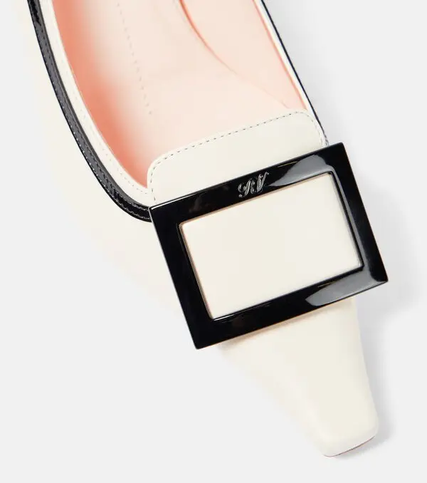 ROGER VIVIER Viv' Canard 55 Leather Pumps - White