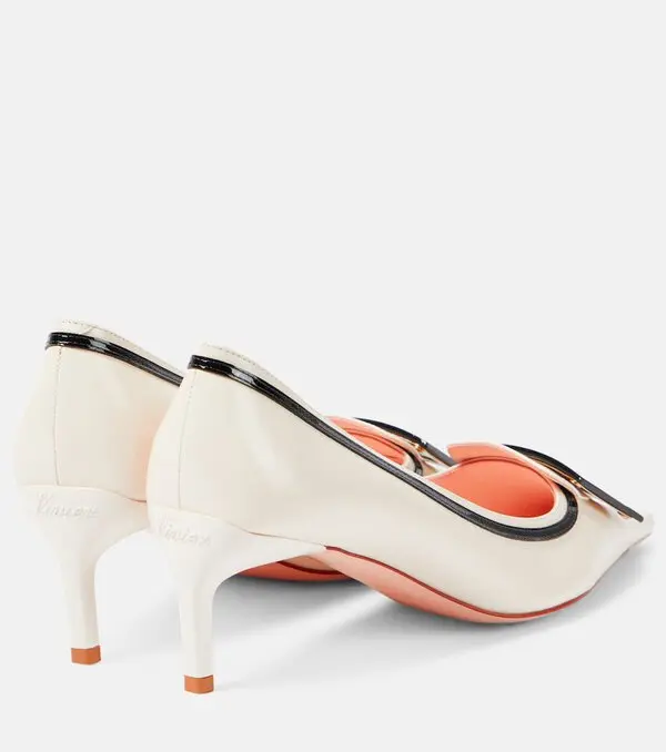 ROGER VIVIER Viv' Canard 55 Leather Pumps - White