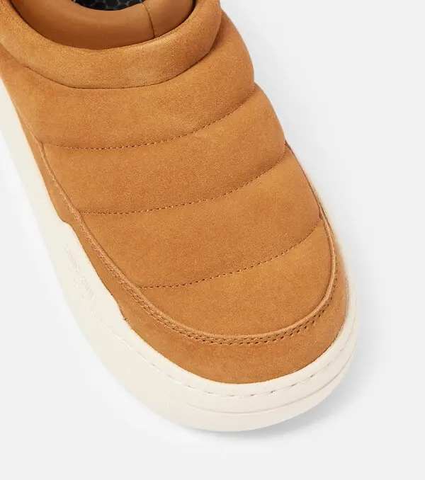 Moon Boot Park Soft Suede Slip-on Shoes - Brown