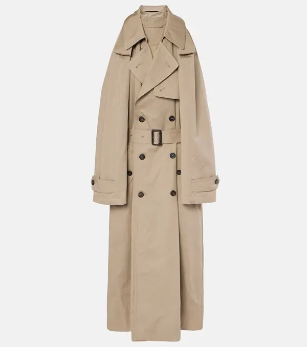 Balenciaga Suspended Trench Midi Dress - Beige