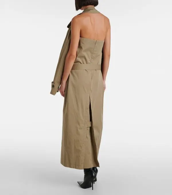 Balenciaga Suspended Trench Midi Dress - Beige