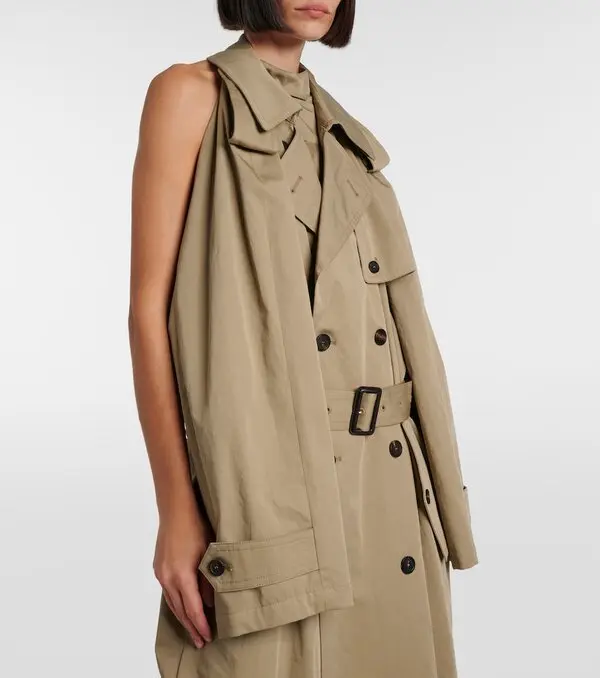 Balenciaga Suspended Trench Midi Dress - Beige