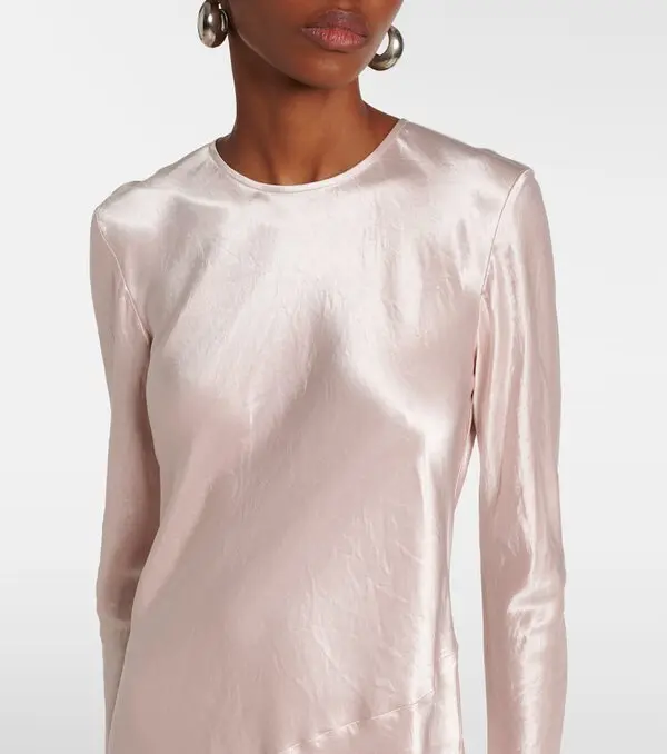 max mara elogio satin maxi dress MAX MARA Elogio paneled satin-jersey midi dress