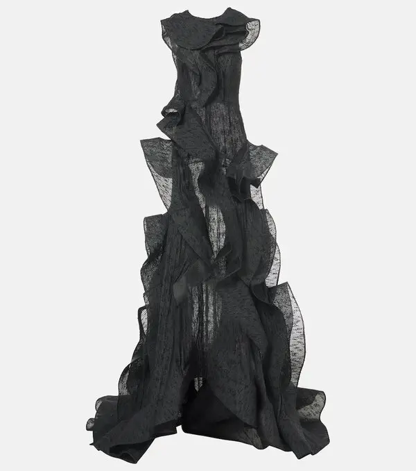 Maticevski Spiral Ruffled Gown