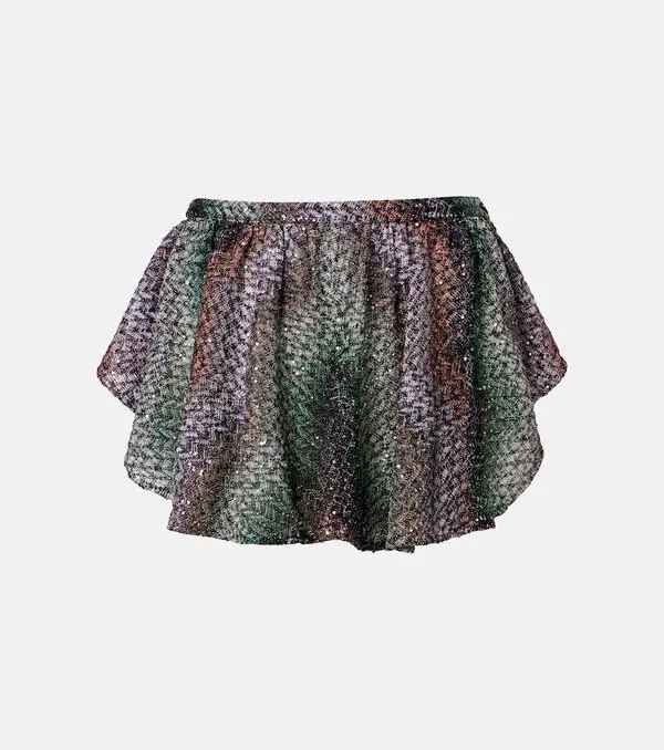Missoni Sequined Lamé Miniskirt - Multicoloured