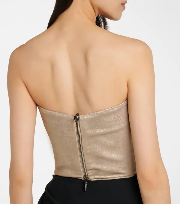 Maticevski Zeal Draped Lamé Top