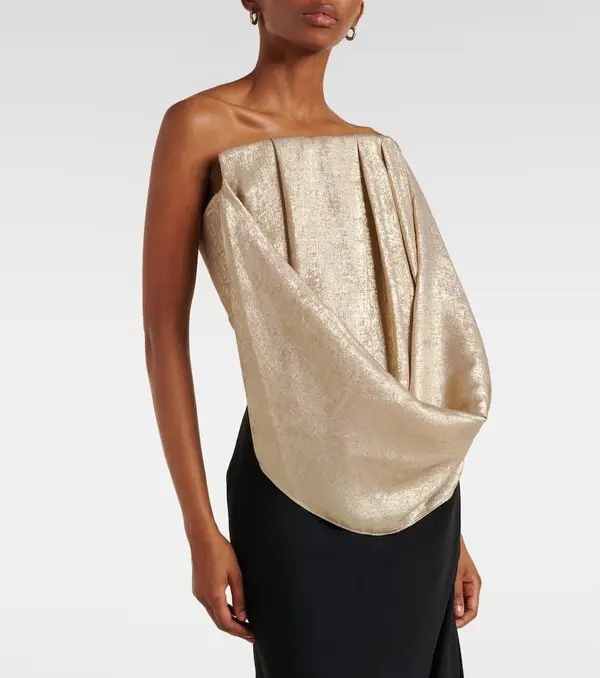 Maticevski Zeal Draped Lamé Top