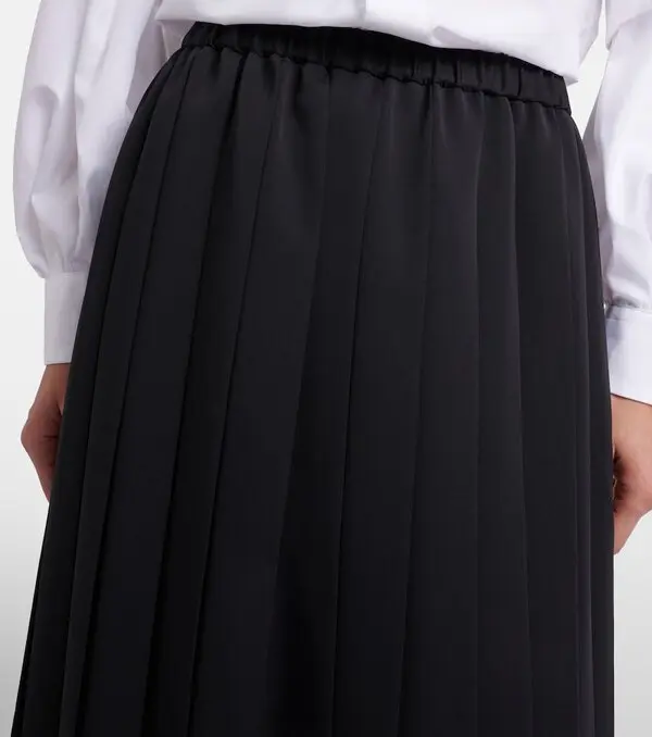 Junya Watanabe Pleated Floral Midi Skirt