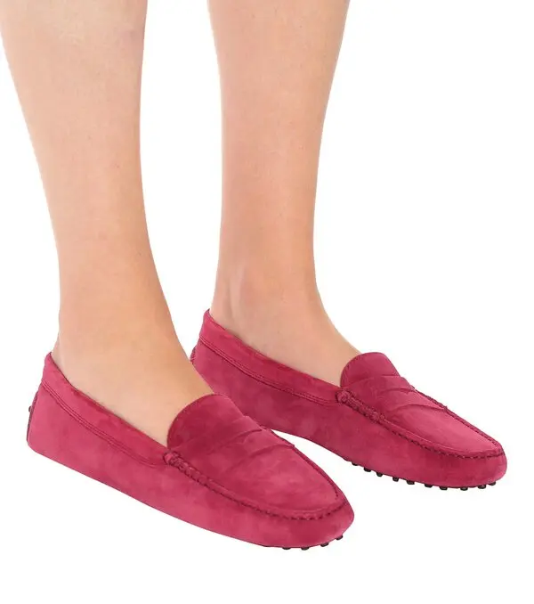 TOD'S Gommino Suede Loafers - Pink
