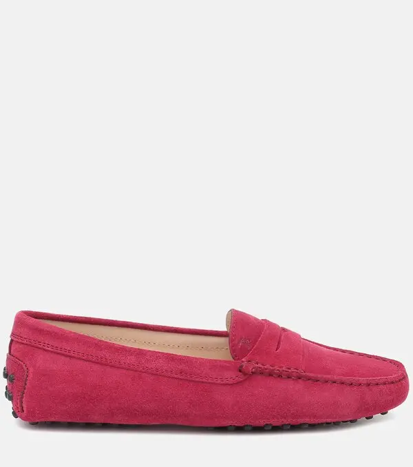 TOD'S Gommino Suede Loafers - Pink