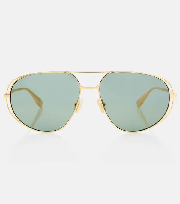 Bottega Veneta Aviator Sunglasses - Gold