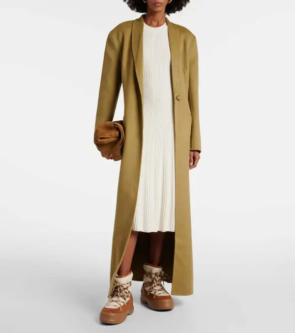 Moon Boot Luna Low Shearling And Suede Boots - Brown