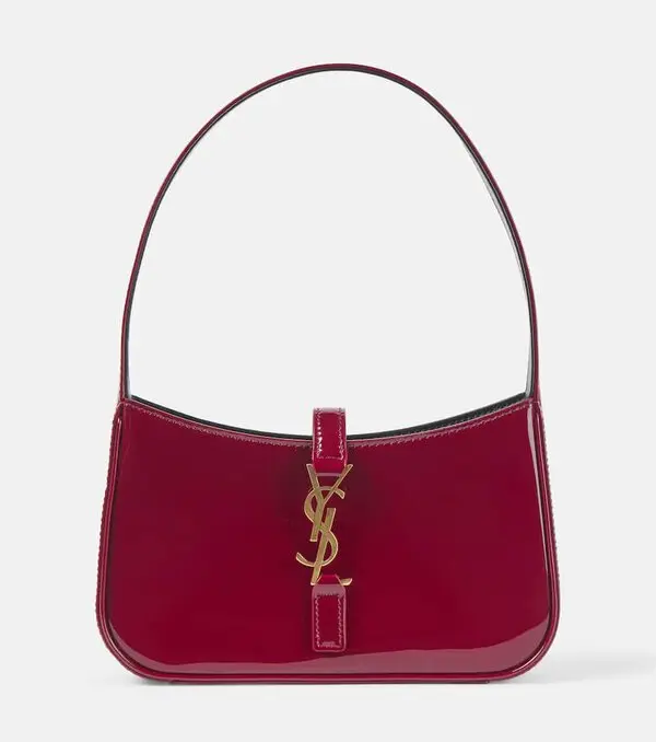 Saint Laurent Le 5 A 7 Mini Patent Leather Shoulder Bag - Red