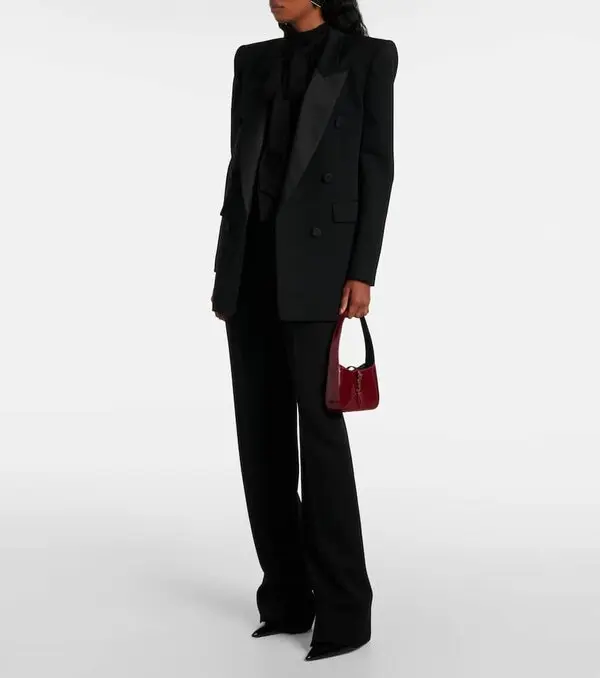 Saint Laurent Le 5 A 7 Mini Patent Leather Shoulder Bag - Red