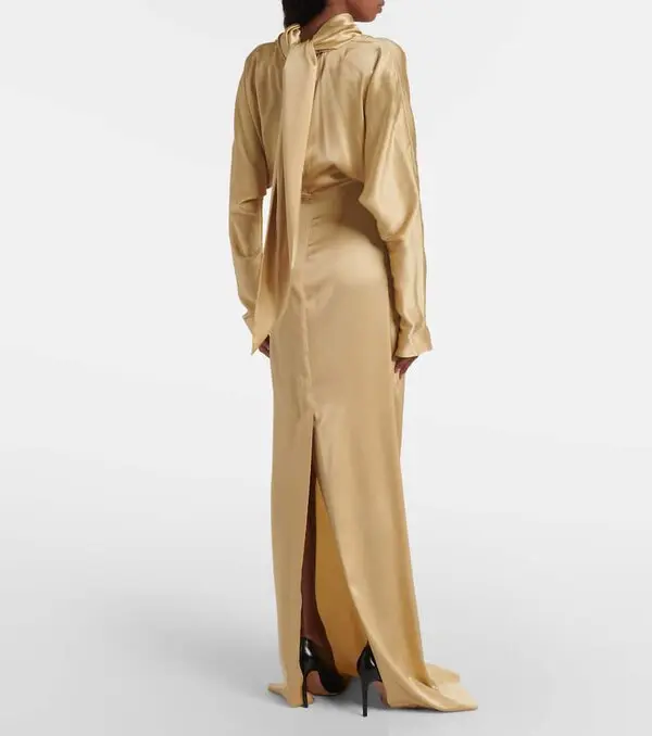Tove Imre Silk-blend Maxi Dress - Gold