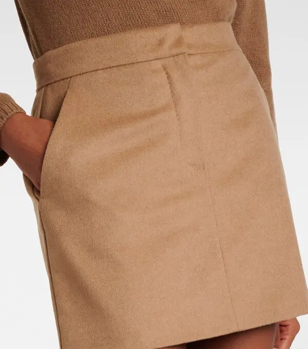 Max Mara Ancella Camel Hair Miniskirt