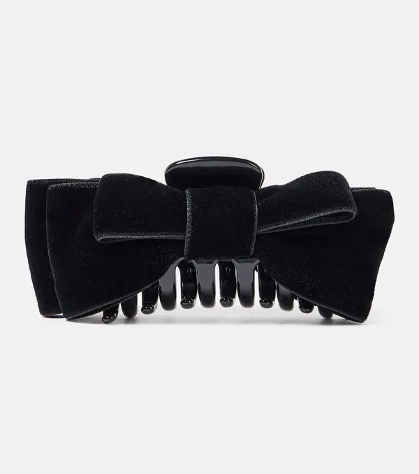 JENNIFER BEHR Matilda Velvet Hair Clip - Black