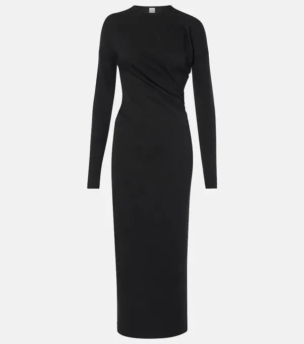 TOTEME Asymmetric Jersey Midi Dress