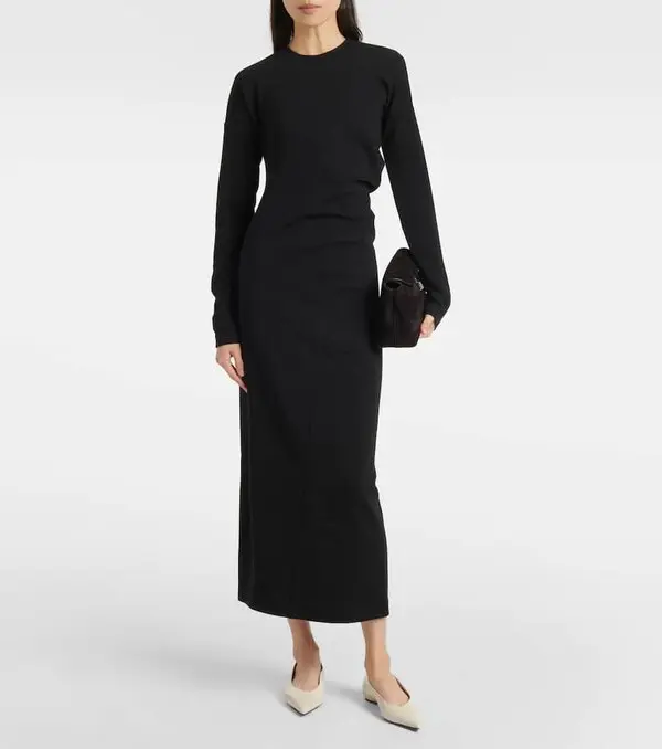 TOTEME Asymmetric Jersey Midi Dress