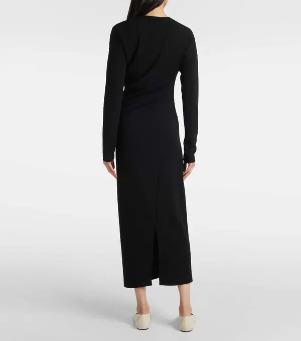 TOTEME Asymmetric Jersey Midi Dress