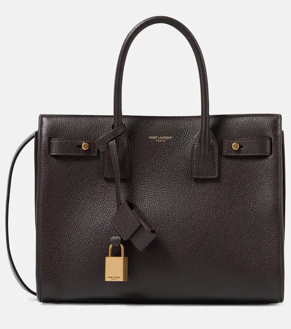 Saint Laurent Sac De Jour Baby Leather Tote - Brown
