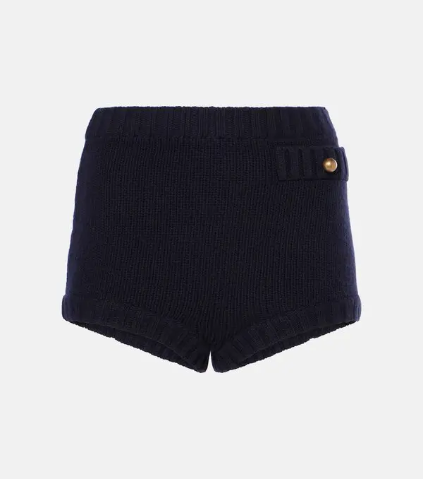 Chloé High-rise Wool And Cashmere Shorts