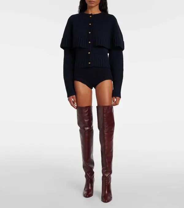 Chloé High-rise Wool And Cashmere Shorts