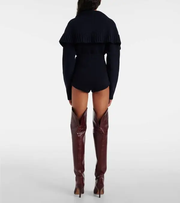 Chloé High-rise Wool And Cashmere Shorts