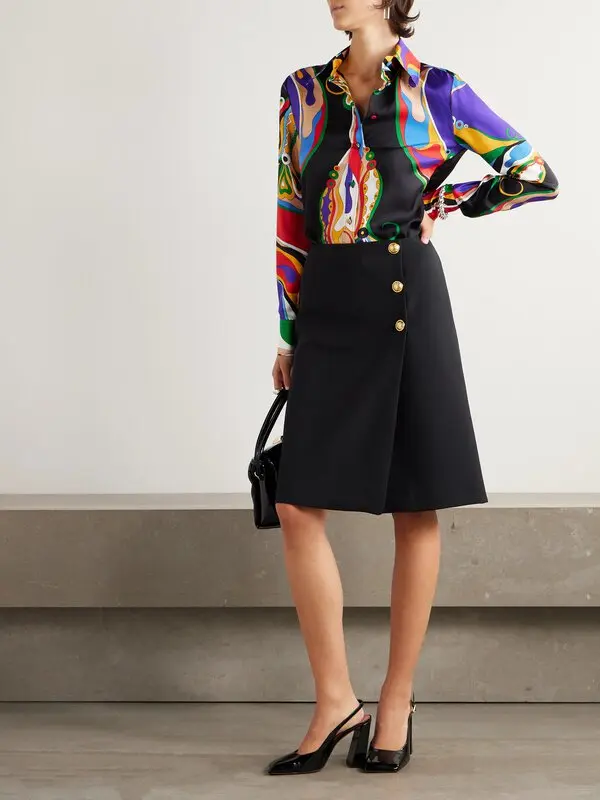 Emilio Pucci Printed Silk-twill Shirt