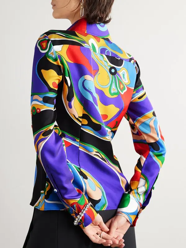 Emilio Pucci Printed Silk-twill Shirt