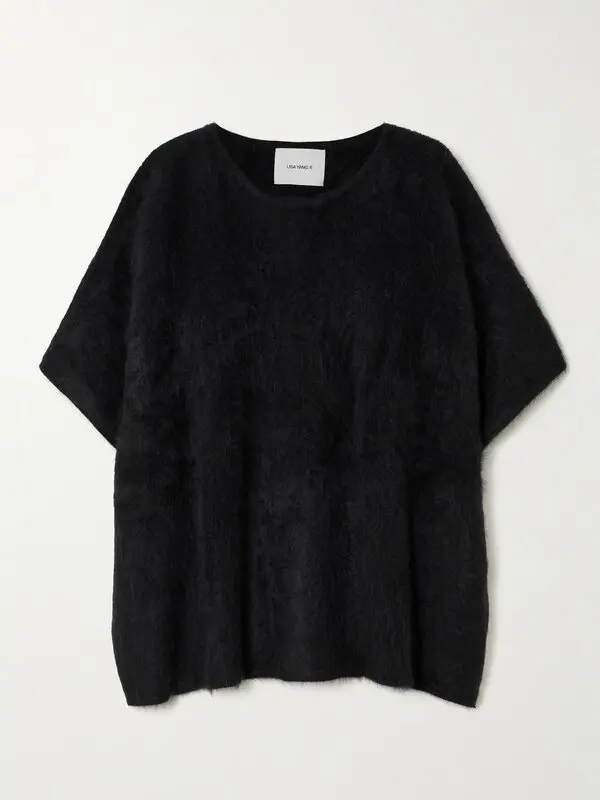 LISA YANG Fie Brushed Cashmere Top
