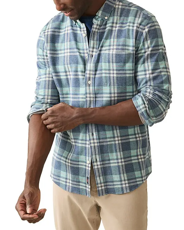 Faherty Brand Coastline Knit Plaid Button Down Shirt - Holbrook