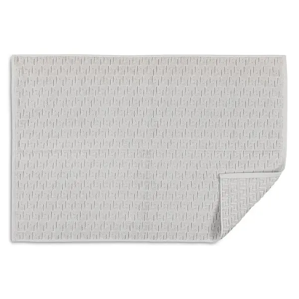 MATOUK Athena Cotton Sculpted Greek Key Tub Mat - Marble