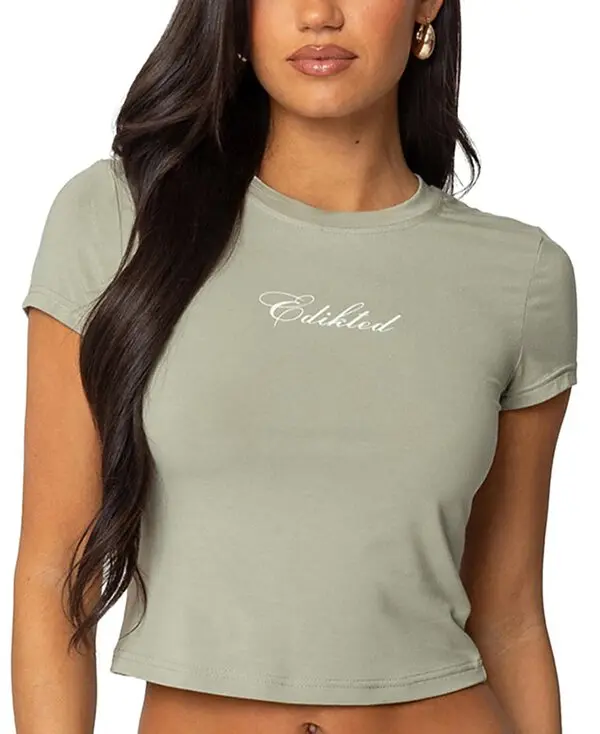 EDIKTED T-shirt - Olive