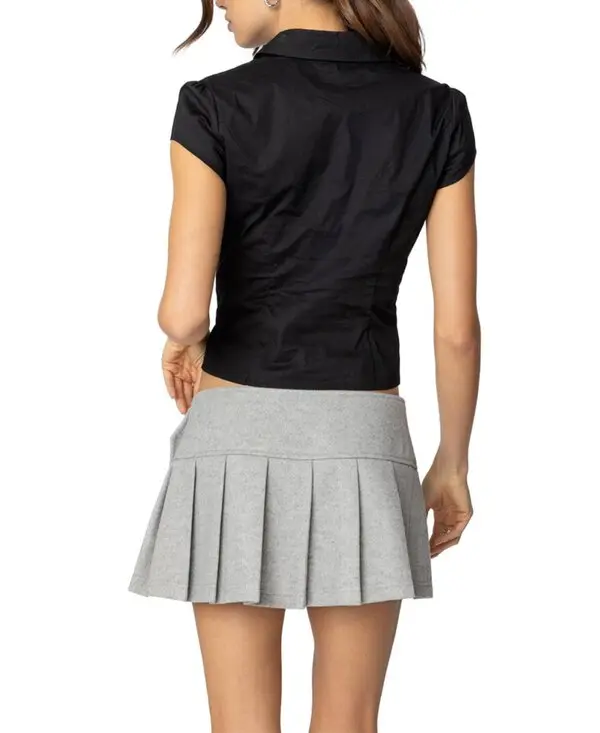 EDIKTED Massie Tailored Button-up Shirt - Black