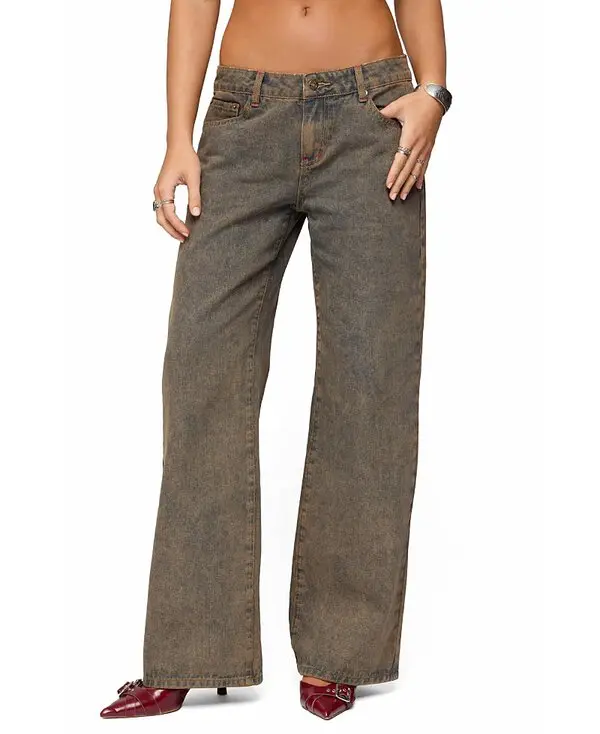 EDIKTED Ace Relaxed Jeans - Brown-washed