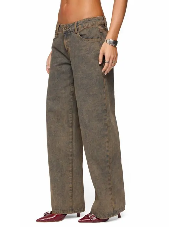 EDIKTED Ace Relaxed Jeans - Brown-washed
