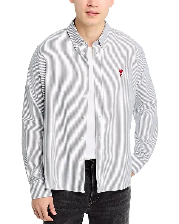 Ami Classic Logo Button Down Shirt