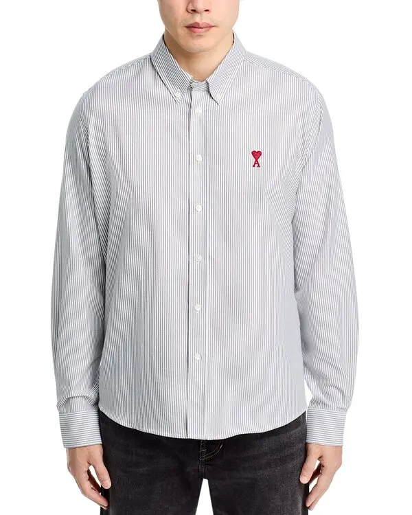 Ami Classic Logo Button Down Shirt