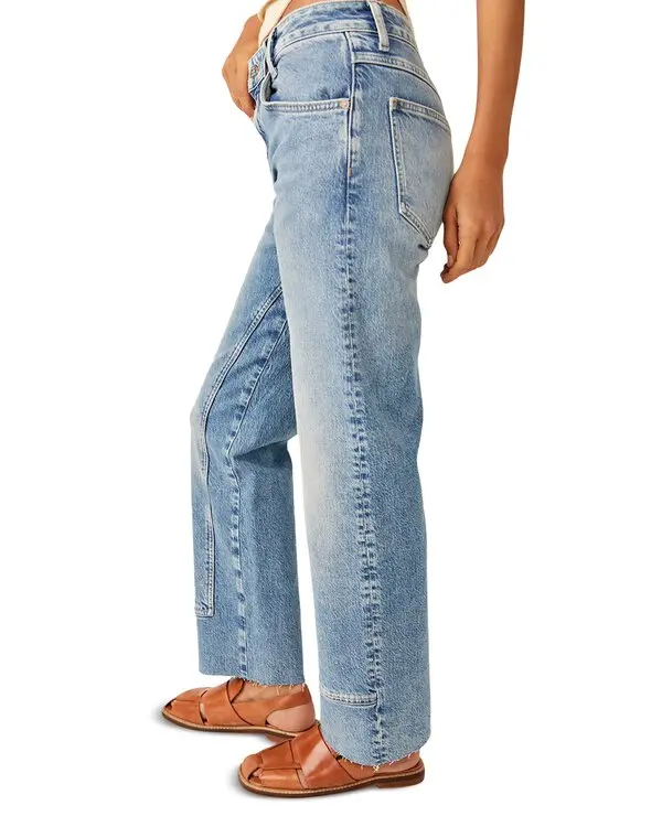 Free People We The Free Risk Taker High Rise Straight Jeans - Mantra