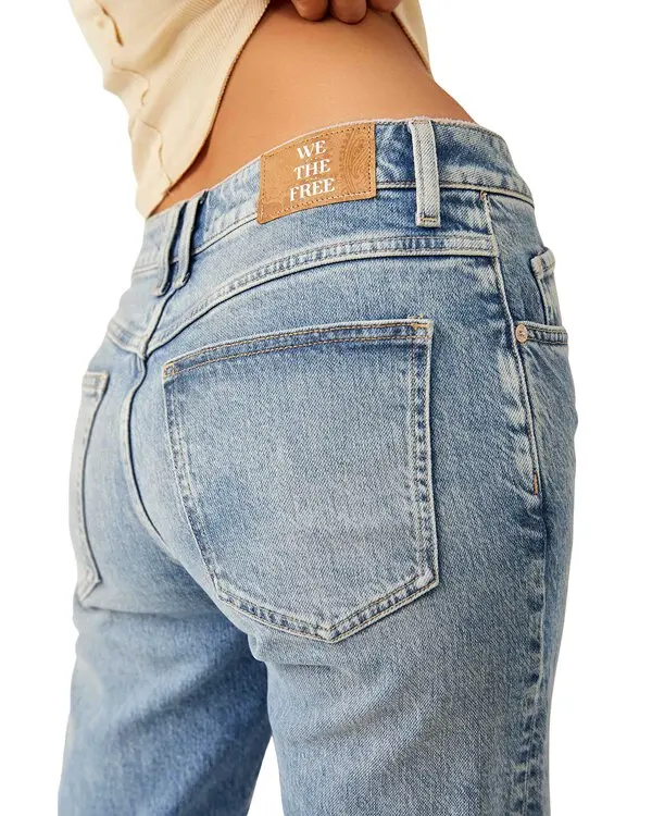 Free People We The Free Risk Taker High Rise Straight Jeans - Mantra