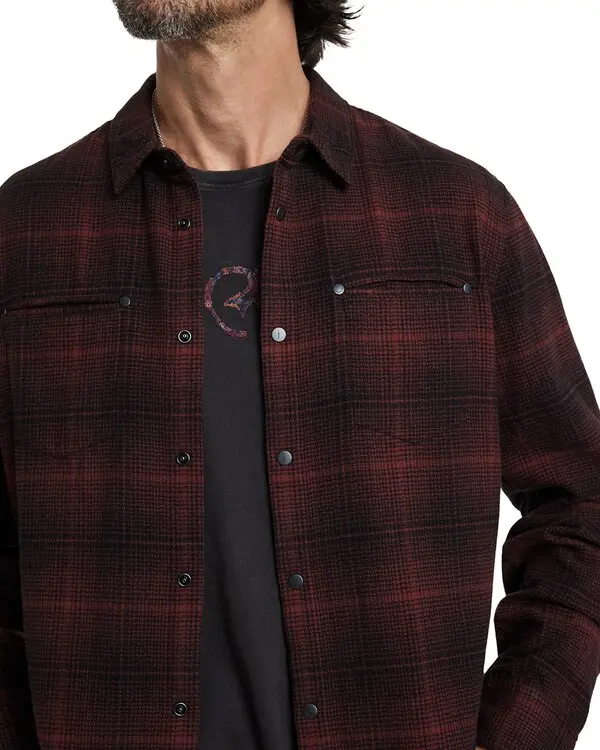 John Varvatos Dario Brushed Plaid Shirt