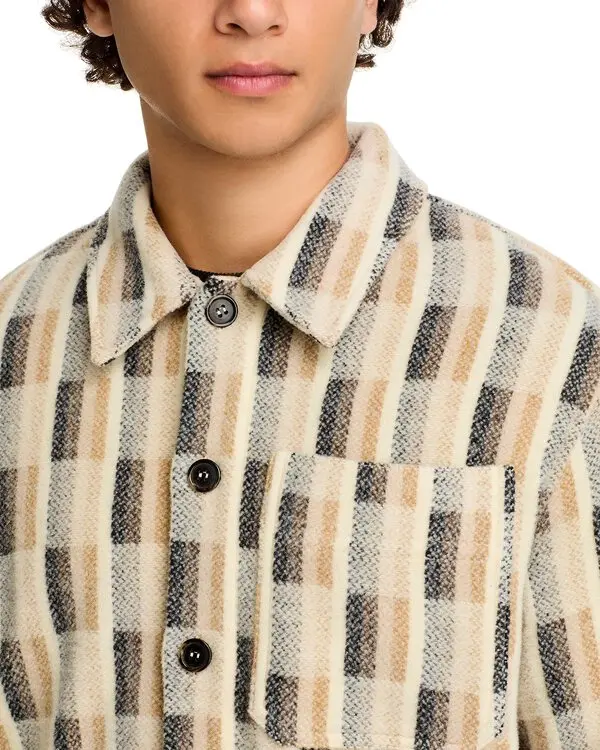 A.p.c. Stanley Regular Fit Wool Shirt Jacket
