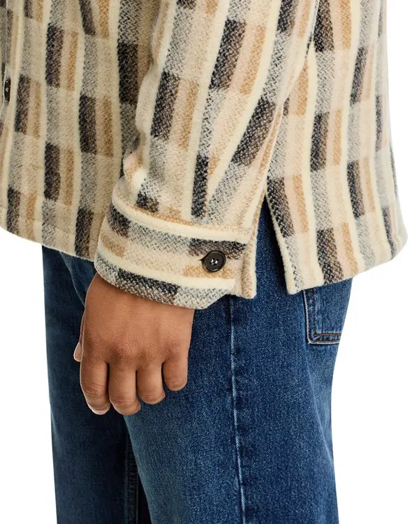 A.p.c. Stanley Regular Fit Wool Shirt Jacket