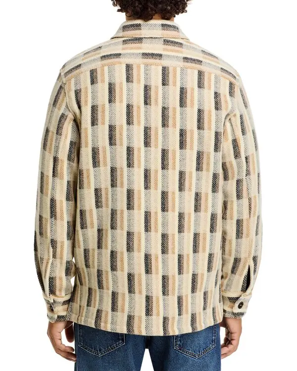 A.p.c. Stanley Regular Fit Wool Shirt Jacket