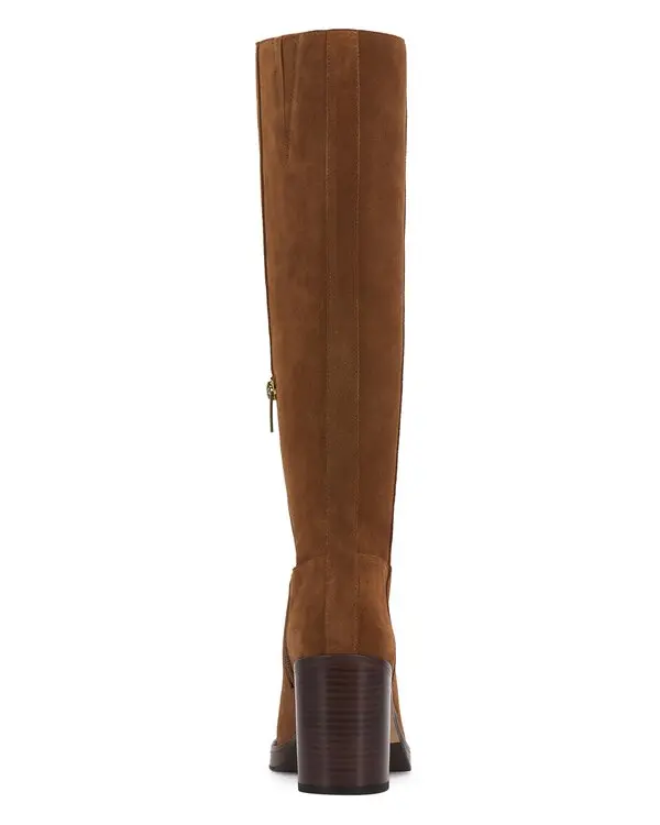 Vince Camuto Gibi Block Heel Boots - Medium Brown