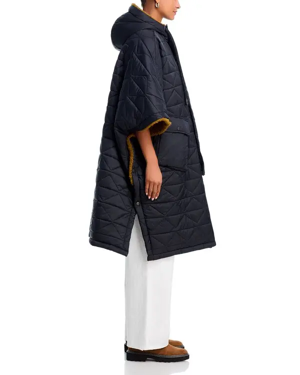 Ugg Jex Reversible Cape Coat In Black/Savanna - 61% Off | Editorialist